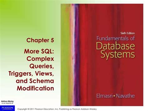 Ppt Chapter 5 More Sql Complex Queries Triggers Views And Schema
