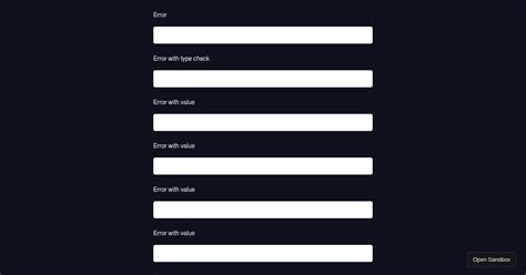 React Hook Form Errors Codesandbox