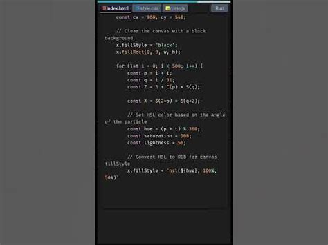 Create Flying Particles Using HTML 5 Canvas | HTML5 Canvas Tutorials #shorts #coding #JavaScript ...