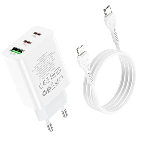 Set Incarcator Retea Si Cablu Usb C Fast Charge Adaptor Priza Universal Cu 3 Porturi 1 X Usb