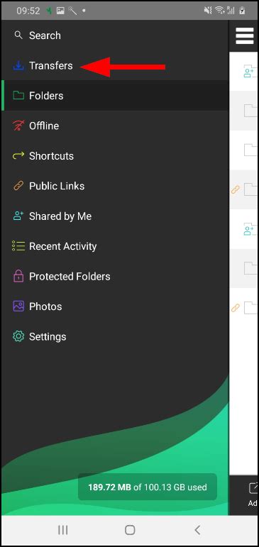 Viewing The File Transfer Status Android Sugarsync