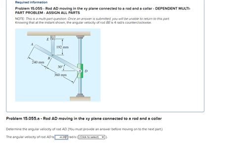 Solved PLEASE FIND ANGULAR VELOCITY OF AD VELOCITY OF Chegg Com