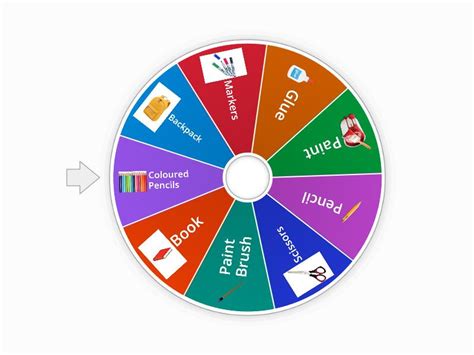 School Objects Wheel Spin The Wheel