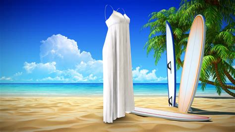 Female Maxi Summer Beach Dress Buy Royalty Free 3d Model By 3dia