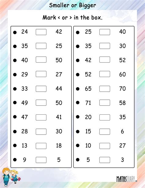 Identify Bigger Or Smaller Math Worksheets Splashlearn Worksheets