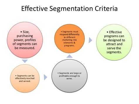 Requirements For Effective Segmentation