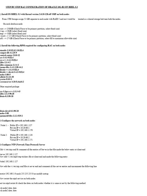 Step By Step Rac Configuration Of Oracle 10g Pdf Computer