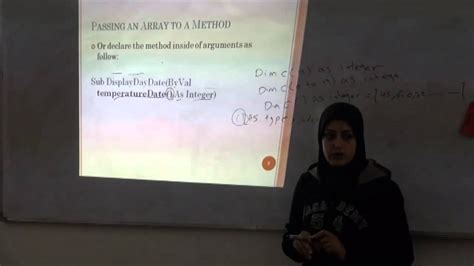 محاضرة Programming in VB Array تشرين الثاني 18 2013م YouTube