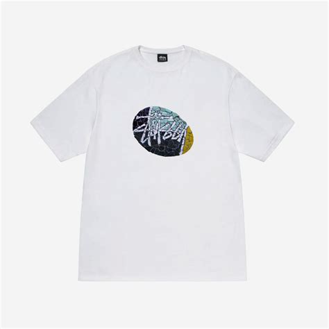 스투시 모자이크 티셔츠 화이트 Stussy Kream