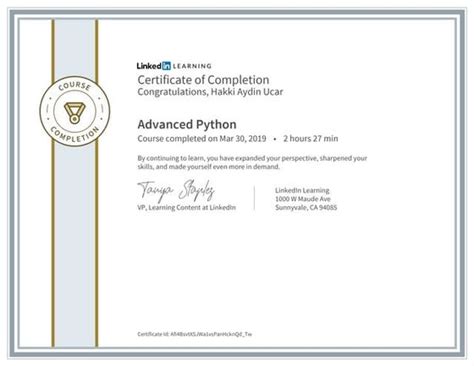 Certificate Of Completion Learning Python Ppt