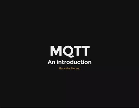 An Introduction To MQTT PPT