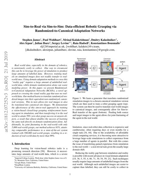 Pdf Sim To Real Via Sim To Sim Data Efficient Robotic Grasping Via