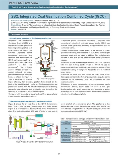 Igcc Integrated Coal Gasification Combined Cycle Pdf Gasification Coal
