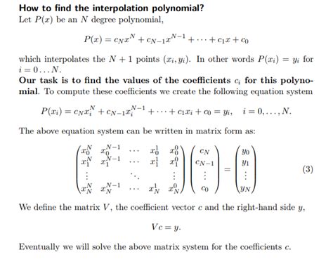 Solved Now We Solve For The Coefficient Vector C Write A Solved Now We Solve For The Coefficient Vector C Write A