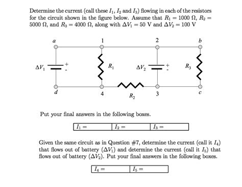 solved determine the current call these i1 i2 and i3