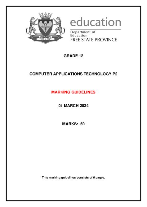 grade 12 p2 t1 p2 memo 2024 english grade 12 computer applications