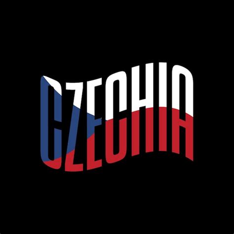 Premium Vector Czechia Flag Typography