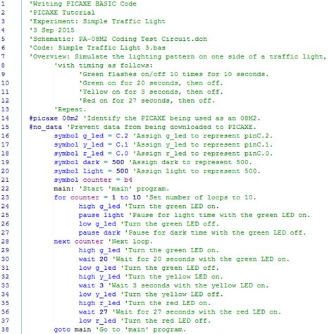 writing picaxe basic code part 2
