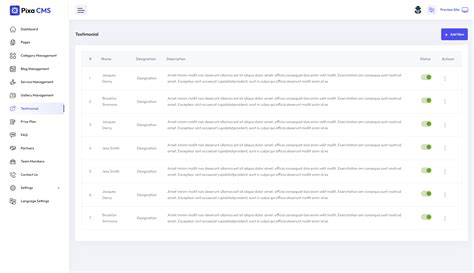 Pixacms Laravel Based Content Management System By Kamleshyadav