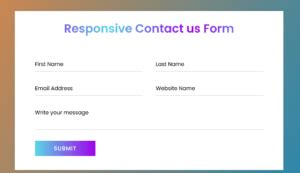 Responsive Contact Us Form Using HTML And CSS | Campcodes