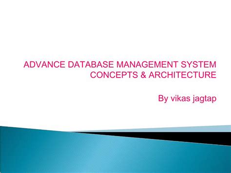 Pdf Advance Database Management System Concepts And Architecture By