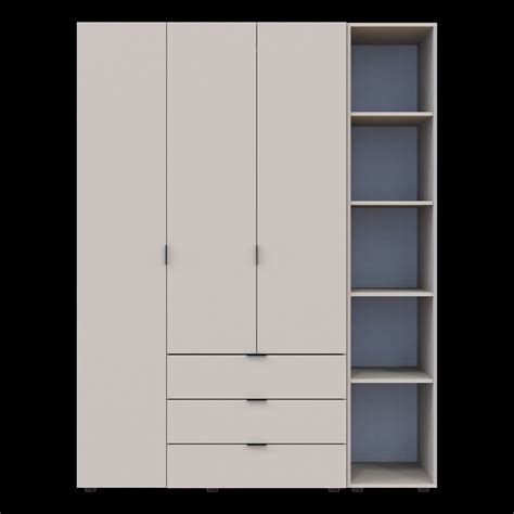 Купити Розпашна Шафа для одягу Doros Гелар з Етажеркою Кашемір 3 ДСП 154 4х49 5х203 4 80737645