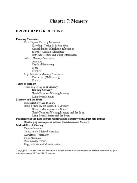 chapter 7 memory pdf memory long term memory