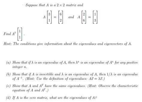 solved suppose that a is a 2 x 2 matrix and find a hint