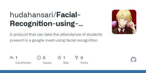 github hudahansari facial recognition using opencv a product that