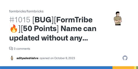 BUG Name Can Updated Without Any Characters Value Issue 1015 Formbricks Formbricks GitHub