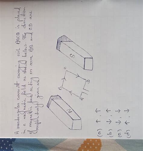 A Rectangular Current Carrying Coil Abcd Is Placed In A Magnetic Field As