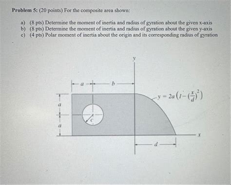Solved Problem 5 20 ﻿points ﻿for The Composite Area