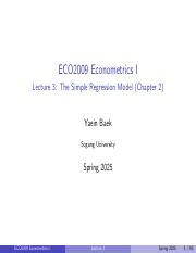Understanding the Simple Linear Regression Model in Econometrics | Course Hero