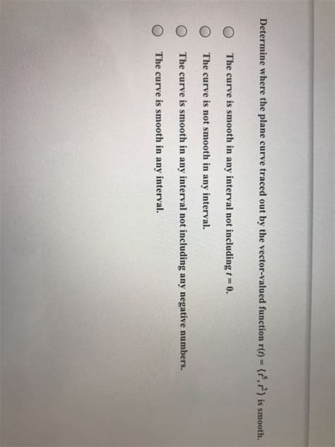 Solved Determine Where The Plane Curve Traced Out By The