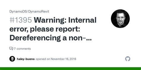 Warning Internal Error Please Report Dereferencing A Non Pointer