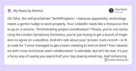 Taha Moeini On Linkedin Taha Moeini Linkedin Personality Analysis By