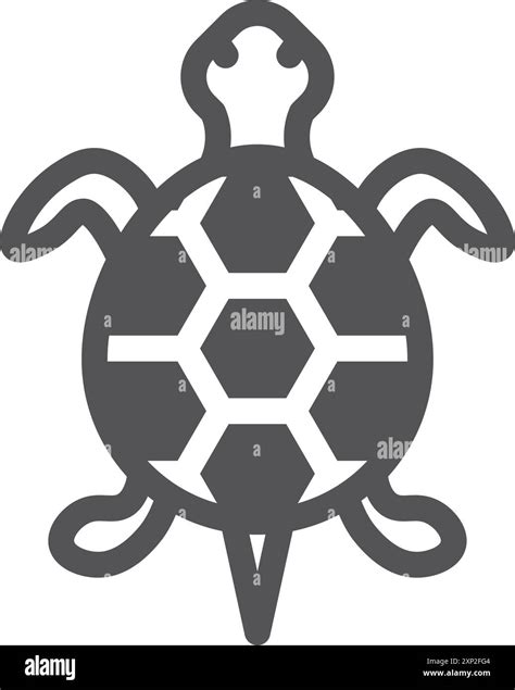 Turtle Black Icon Water Animal Sea Pet Symbol Stock Vector Image