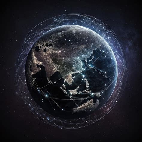 Premium Ai Image Global Communication Network Concept Illustration Ai Generative