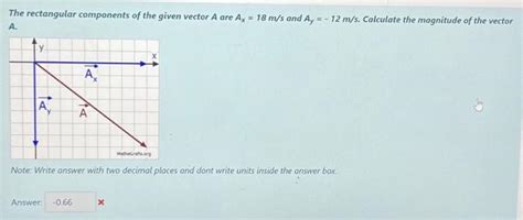 The Rectangular Components Of The Given Vector A Are Chegg