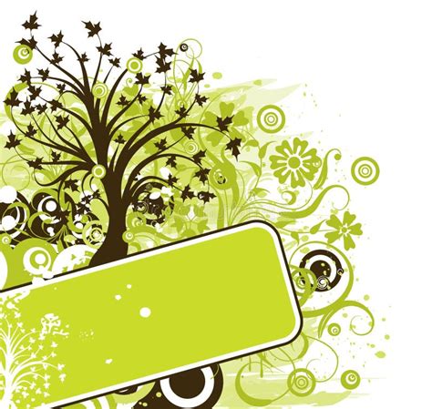 Grunge Tree Background Vector Stock Vector Illustration Of Retro