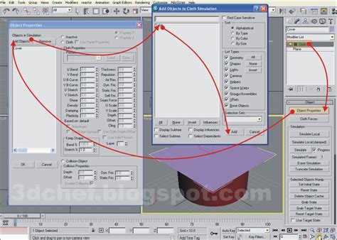 Creating A Fabric Using Ds Max Cloth Free D Model