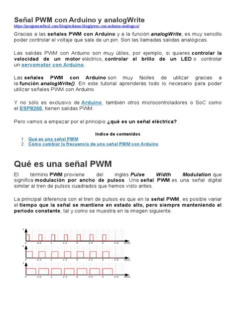 Señal Pwm Con Arduino Y Analogwrite Descargar Gratis Pdf Transistor