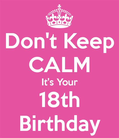 18 Jaar Verjaardag Keep Calm