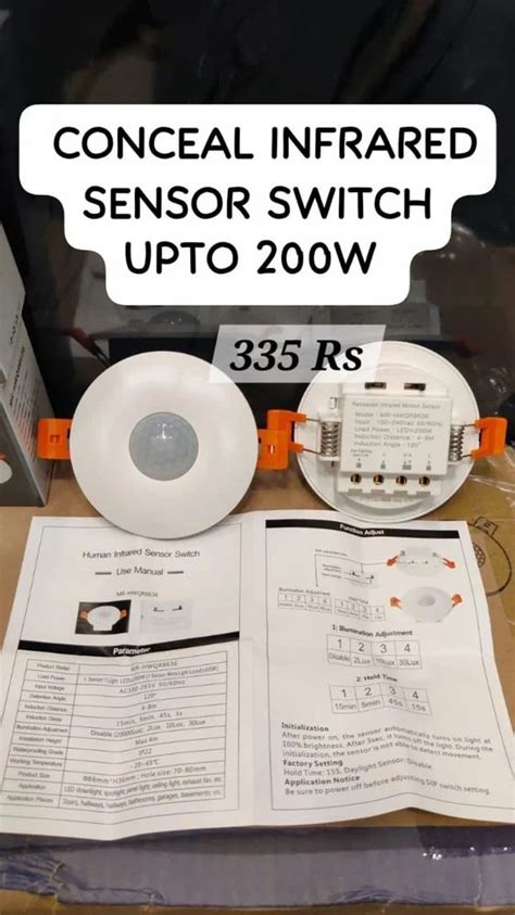 Conceal Infrared Sensor Switch Upto 200w For Home At ₹ 335 Piece In New Delhi