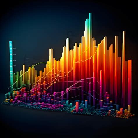 Premium Photo A Colorful Bar Graph Is Shown In A Dark Background