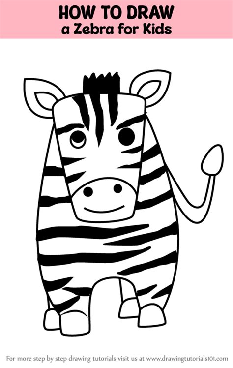 Learn How To Draw An Easy Zebra Easy Stepbystep Drawing Drawing