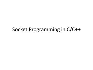 Socket Programming PPT