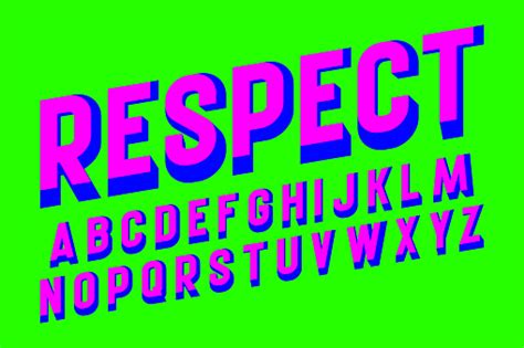 존경 알파벳입니다 핑크 블루 글자 폰트입니다 격리 된 영어 알파벳입니다 개체 그룹에 대한 스톡 벡터 아트 및 기타 이미지 개체 그룹 그늘 다중 색상 Istock