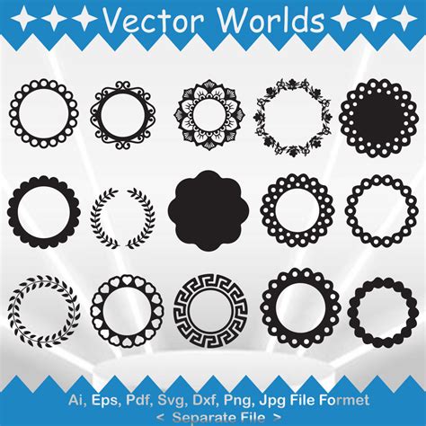 circle monogram svg vector design masterbundles