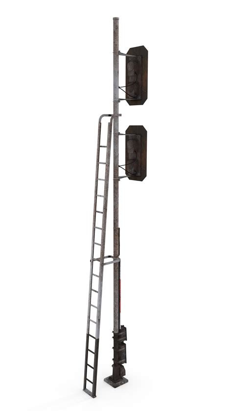 Train Traffic Light Weathered 3 Superhive Formerly Blender Market